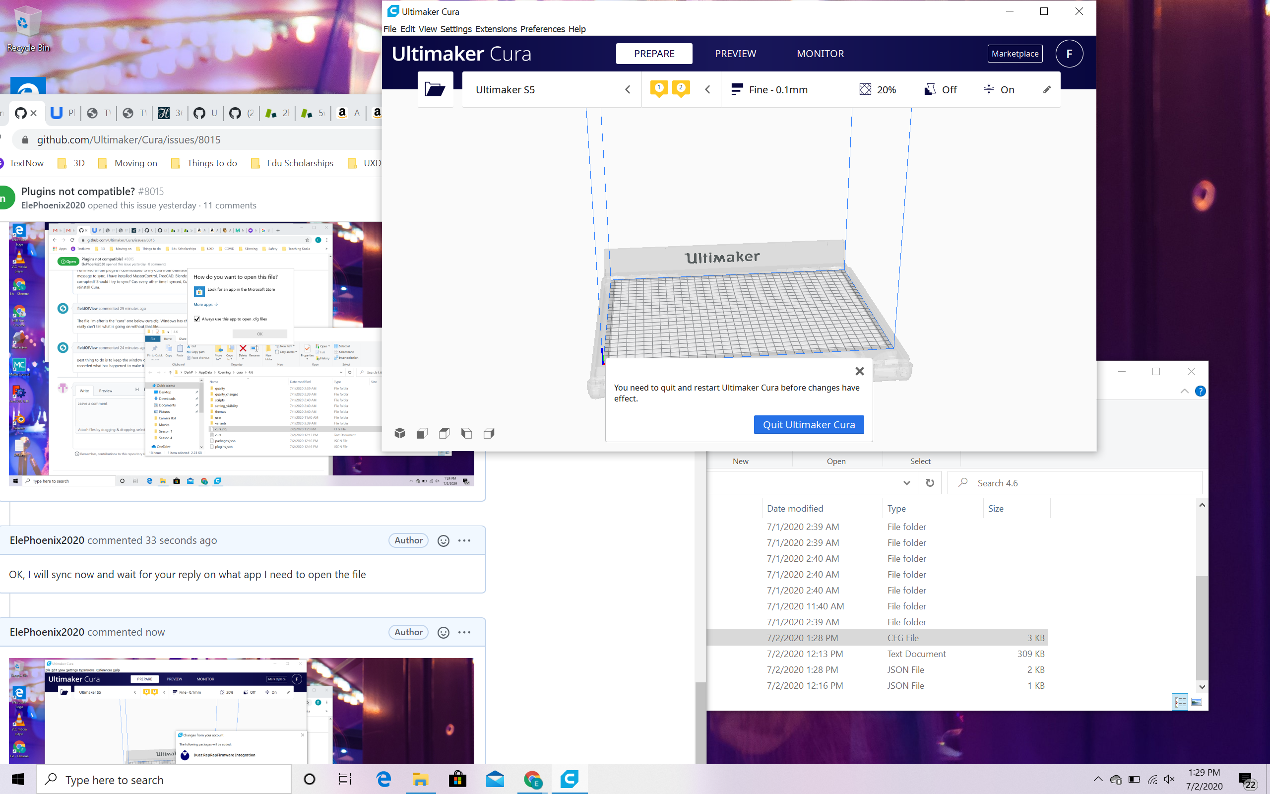 Plugins not compatible? · Issue #8015 · Ultimaker/Cura · GitHub