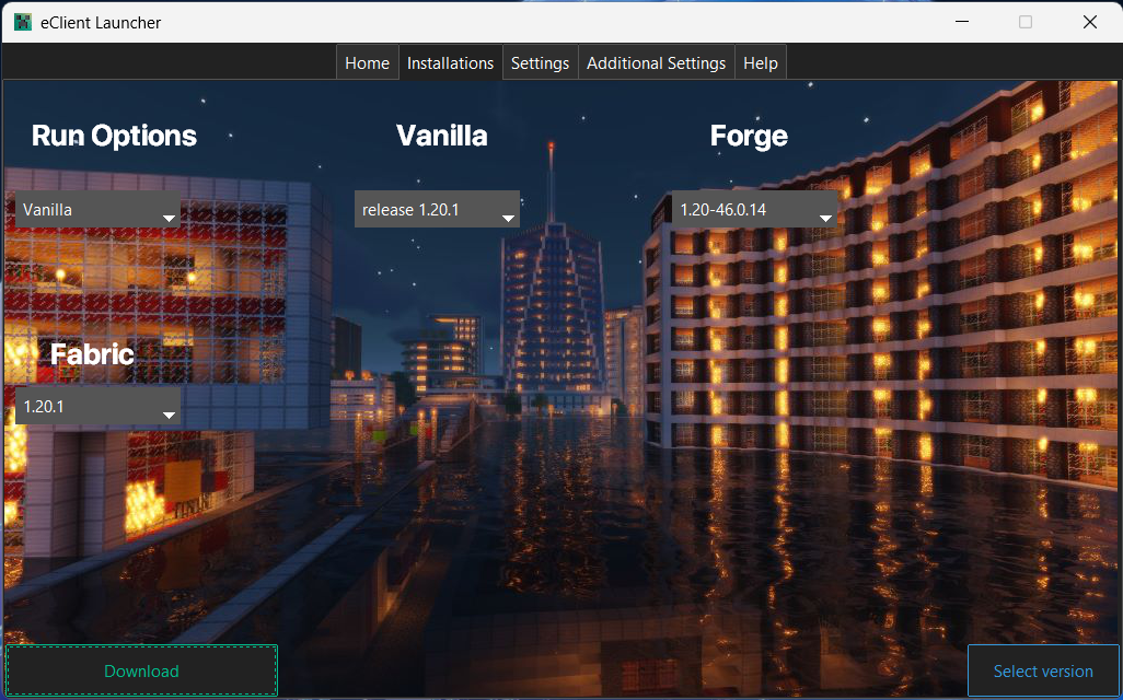 GitHub - v-pun215/eClient: A Minecraft launcher written in Python (Tkinter)