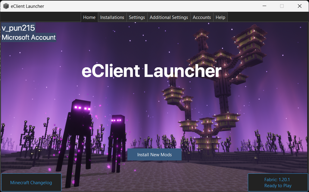 GitHub - v-pun215/eClient: A Minecraft launcher written in Python (Tkinter)