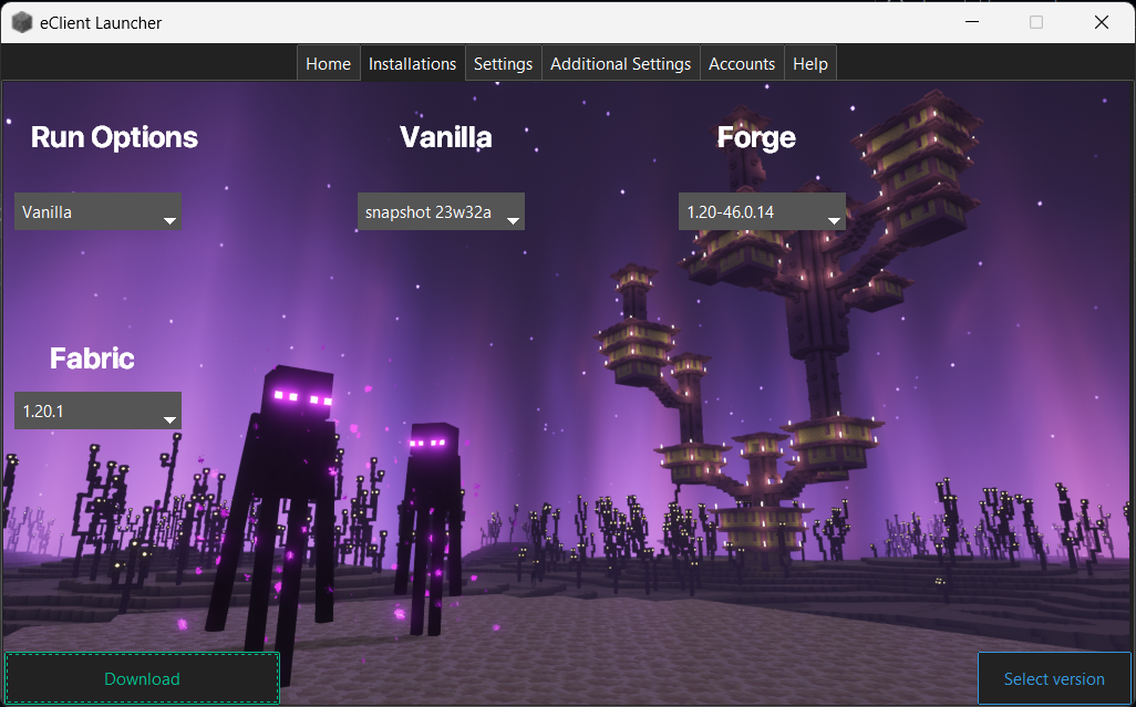 GitHub - v-pun215/eClient: A Minecraft launcher written in Python (Tkinter)
