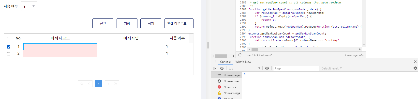 Error in deleting(removeCheckedRows()) new row in empty grid. · Issue #1179 · nhn/tui.grid · GitHub