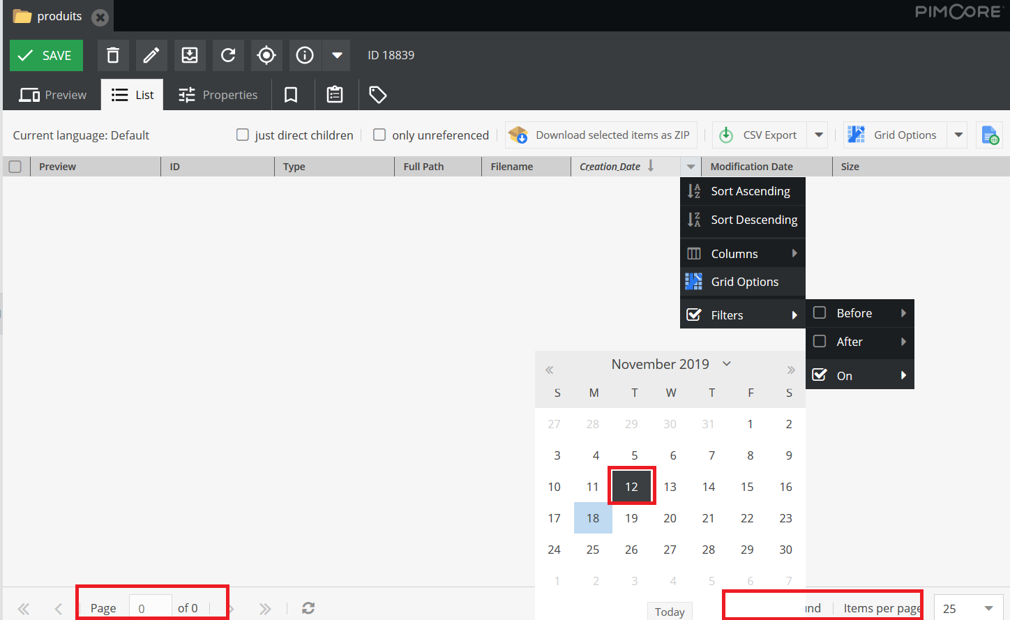 Assets List: Filter "IN" on CreationDate / ModificationDate field not working · Issue #5279 ...