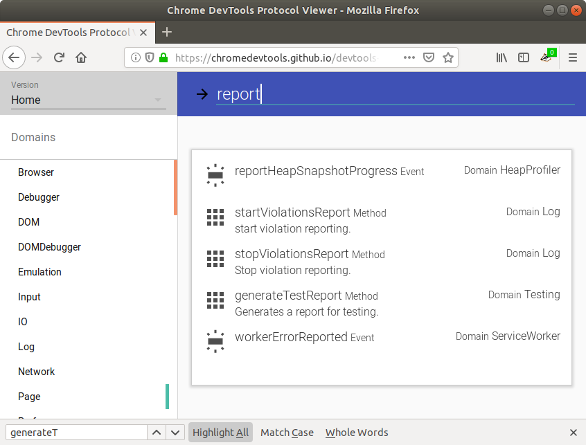 `generatetestreport` Method Defined Twice · Issue 163 · Chromedevtools Devtools Protocol · Github