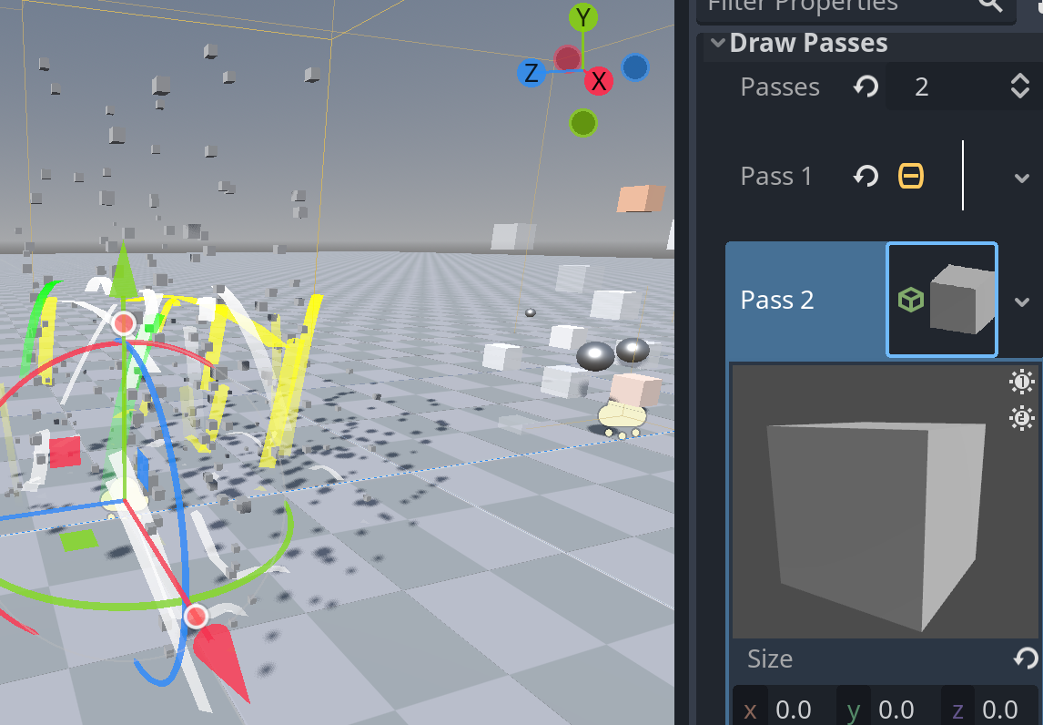 GPUParticles3D can't plot a different mesh at the front end of a trail · Issue #74877 ...