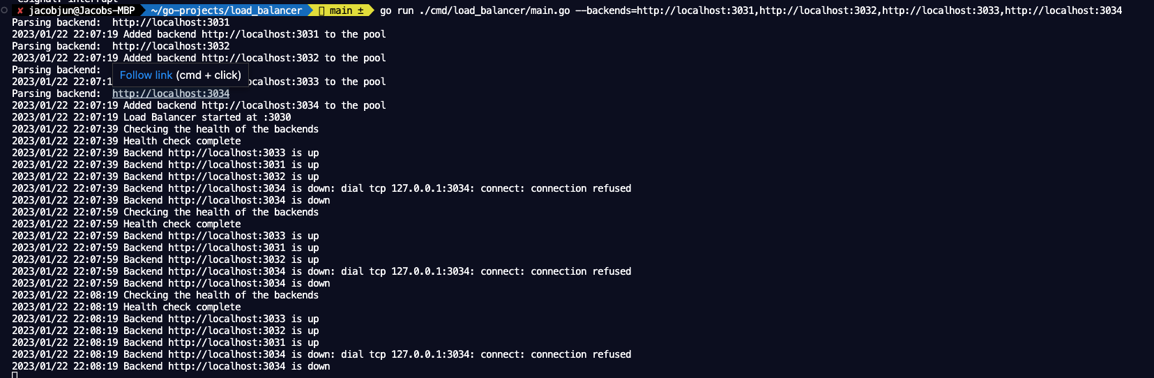GitHub - notjacobjun/load_balancer: Created a load balancer from scratch using Go. Currently ...