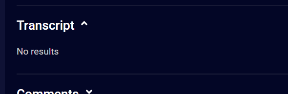 When No Matching Data In Transcript Search Bar Disappears · Issue 9726