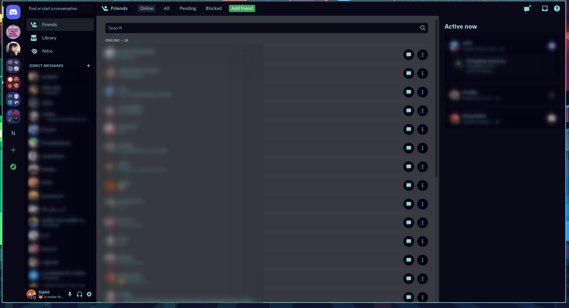 Background colour for Friends section doesn't change on the latest ...