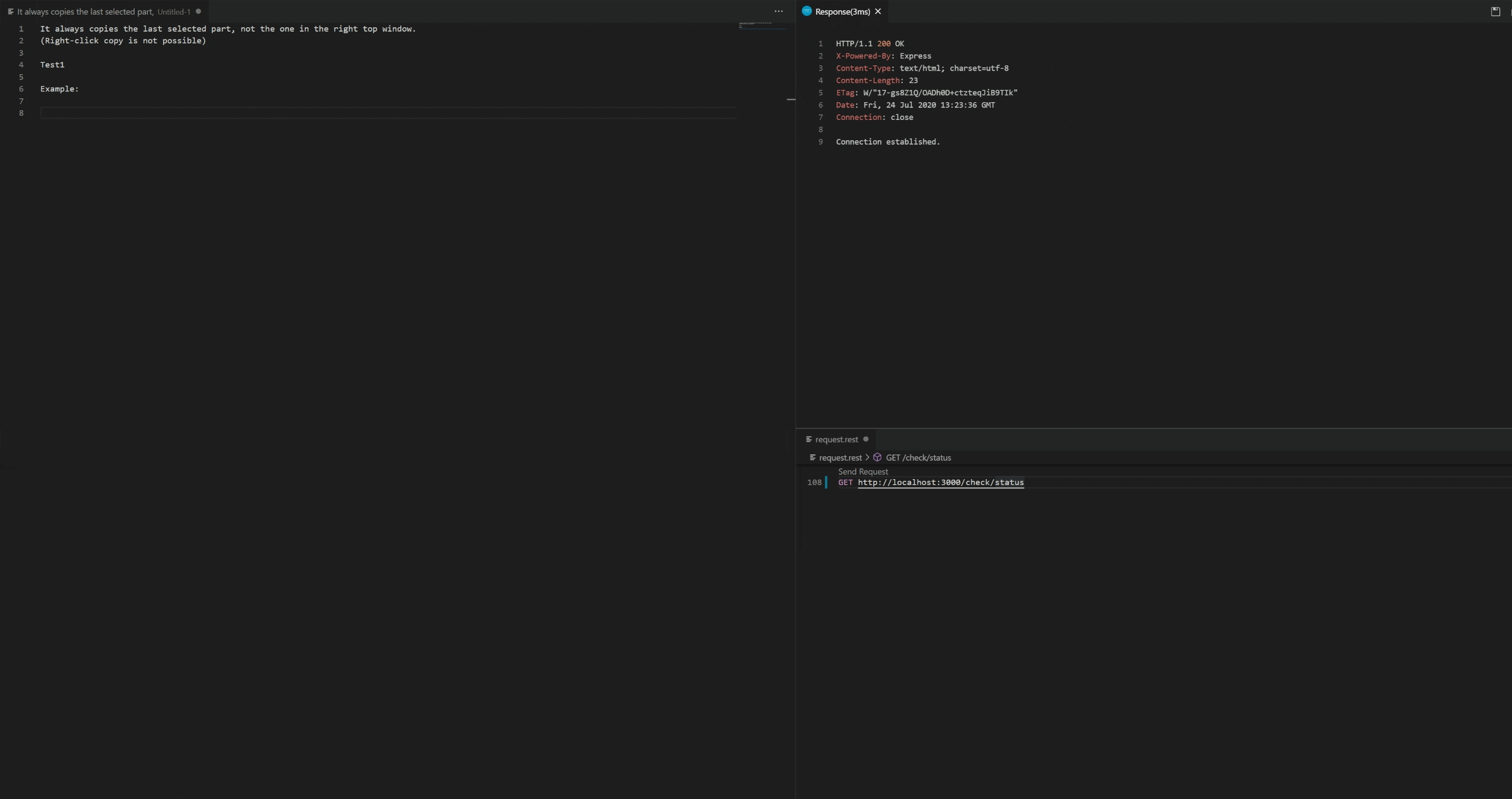 I can't copy the contents of the split editor · Issue #103231 ...