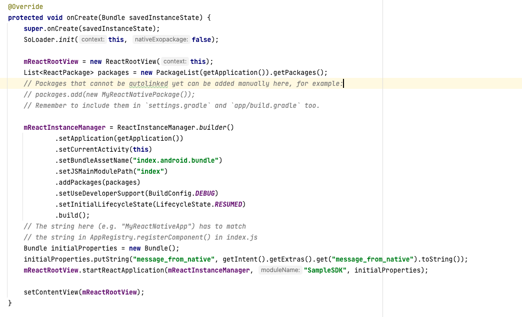 ReactInstanceManager.builder() causing a crash on the second time starting MyReactActivity. The ...