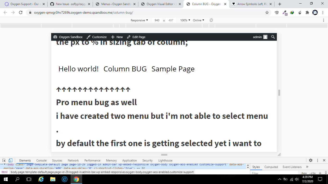 column and menu BUG · Issue #1297 · soflyy/oxygen-bugs-and-features · GitHub