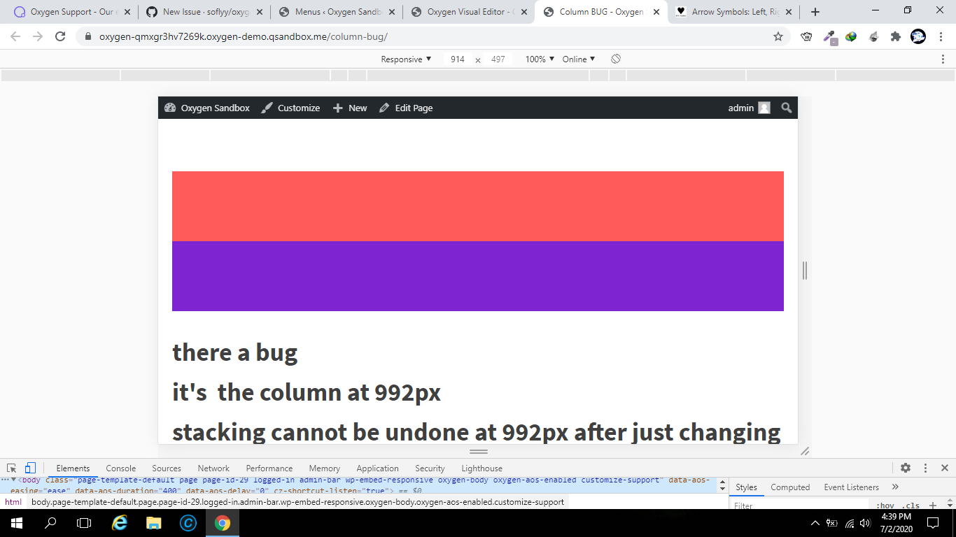 column and menu BUG · Issue #1297 · soflyy/oxygen-bugs-and-features · GitHub
