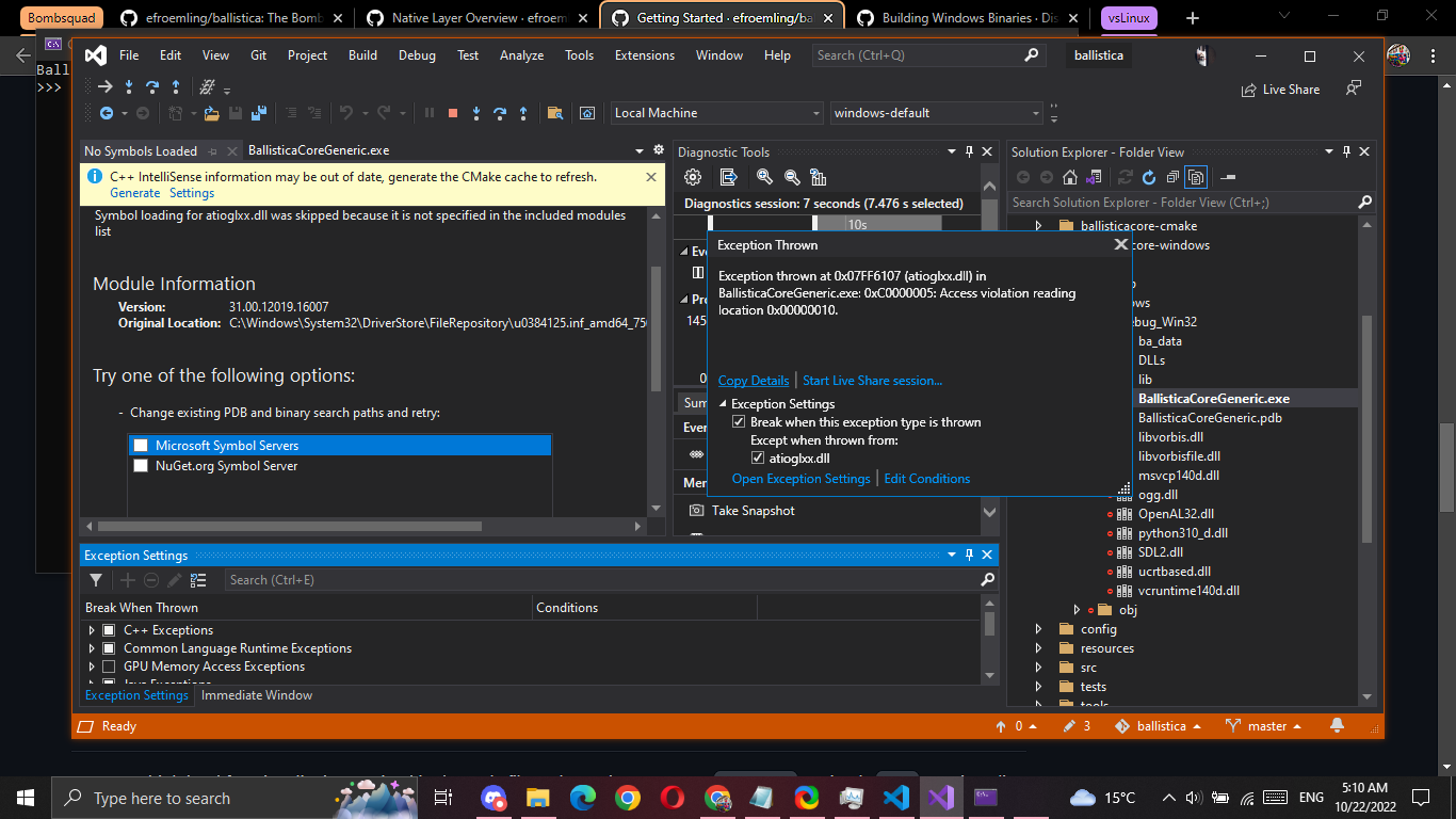 Debugging on windows · Issue #535 · efroemling/ballistica · GitHub