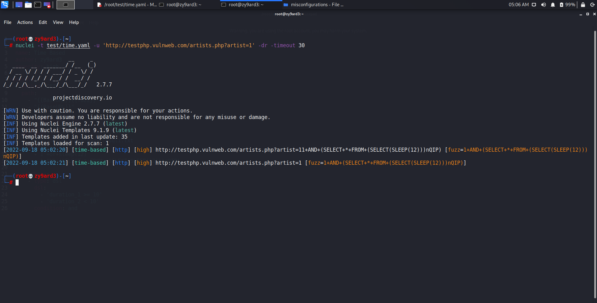 Multiple n matcher for dsl duration matcher · Issue #2587 · projectdiscovery/nuclei · GitHub