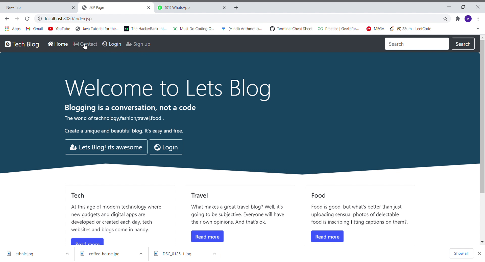 GitHub - Abhiroy17/BlogPostWebApp: This is a multi-category blog post app built using JSP ...