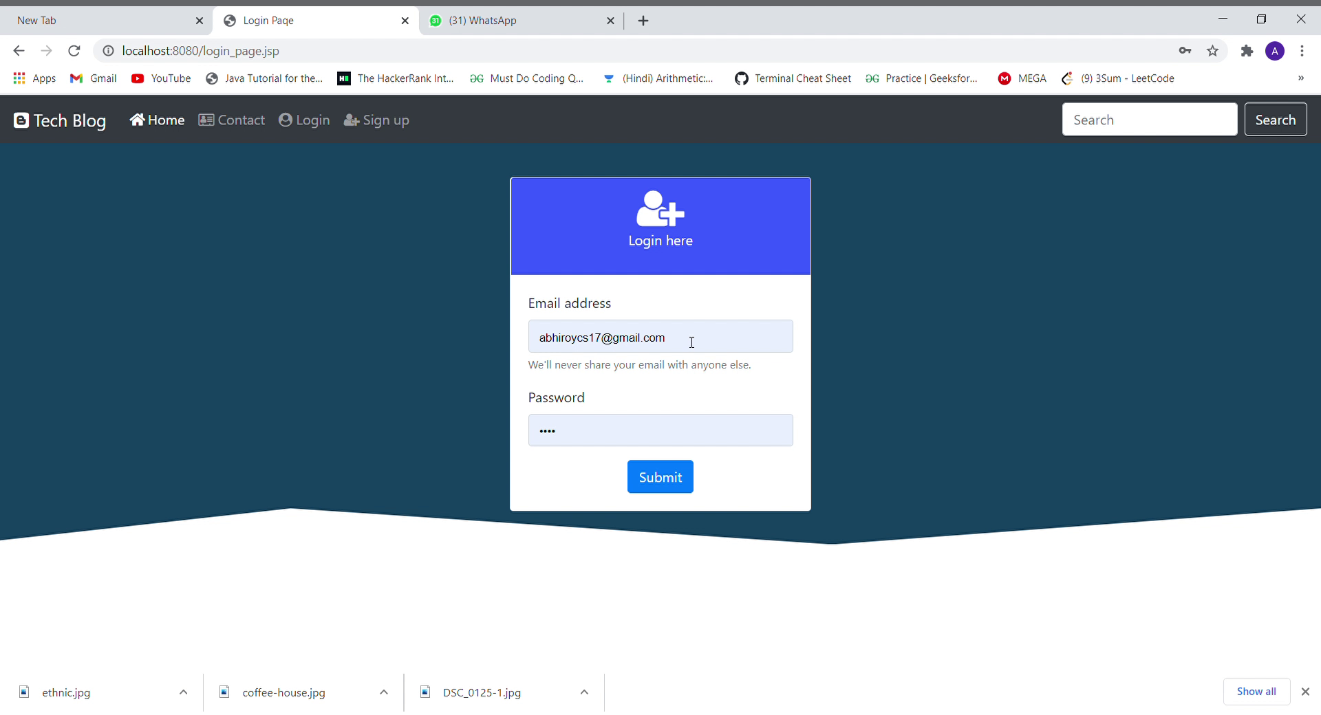 GitHub - Abhiroy17/BlogPostWebApp: This is a multi-category blog post app built using JSP ...