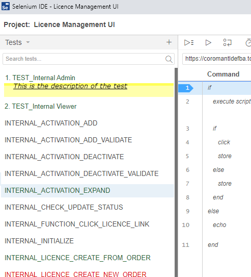 Add description field to Selenium IDE to be able to describe what the ...