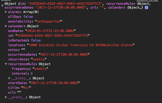 Recurrence Rule · Issue 115 · Wmcmahan React Native Calendar Events · Github