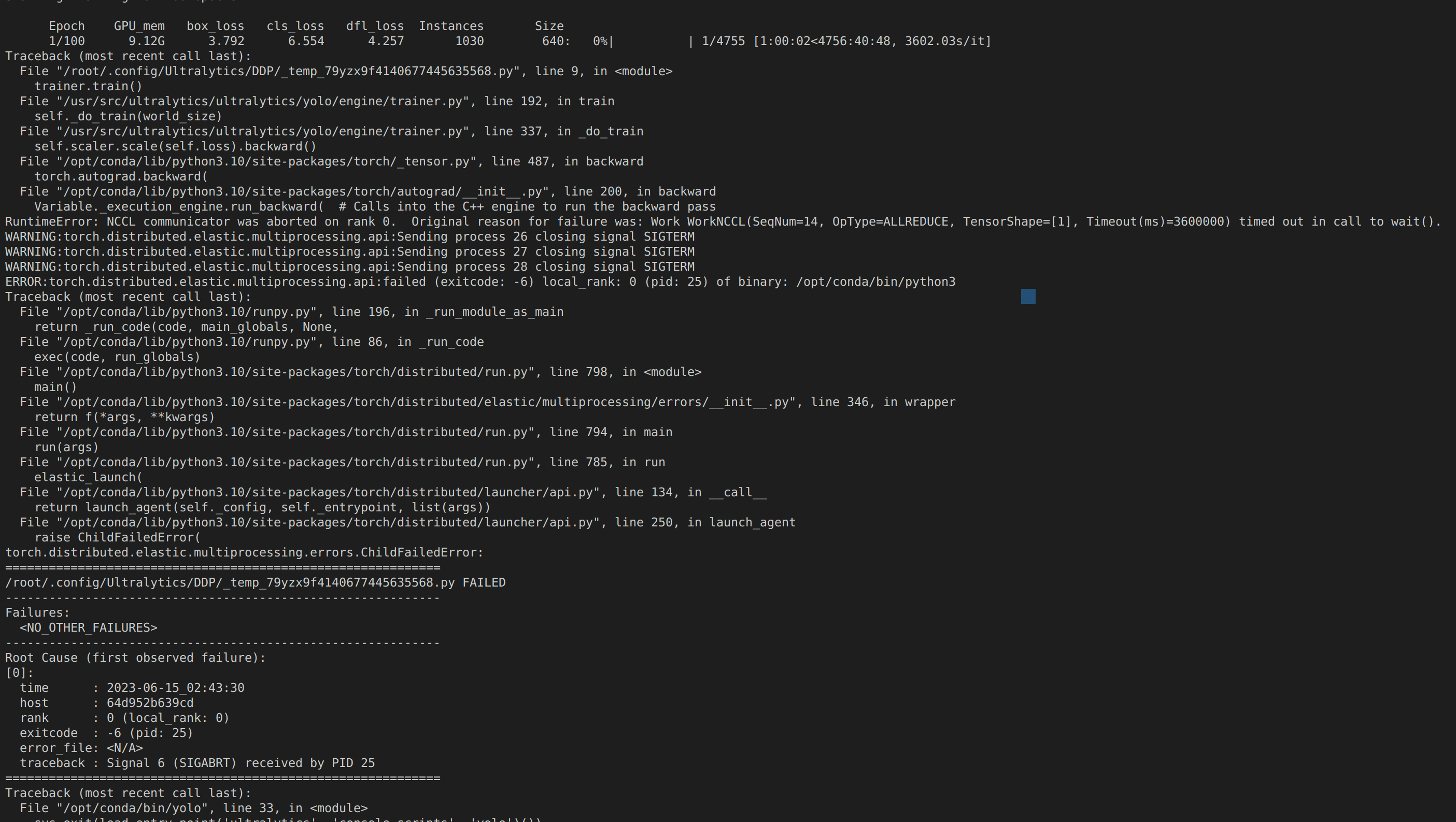 Yolov8 training Big dataset reporting error NCCL · Issue #3182 · ultralytics/ultralytics · GitHub