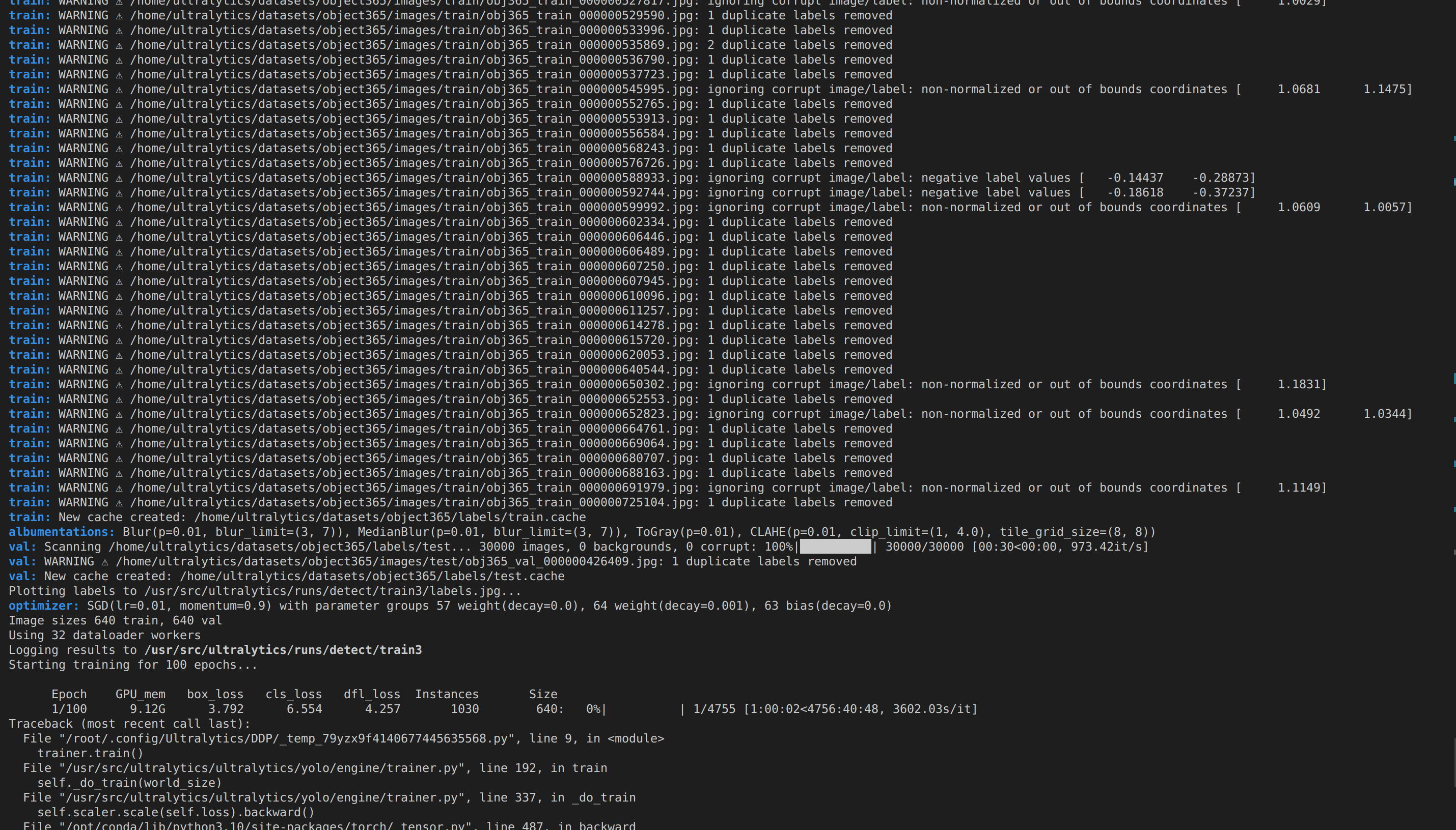 Yolov8 training Big dataset reporting error NCCL · Issue #3182 · ultralytics/ultralytics · GitHub
