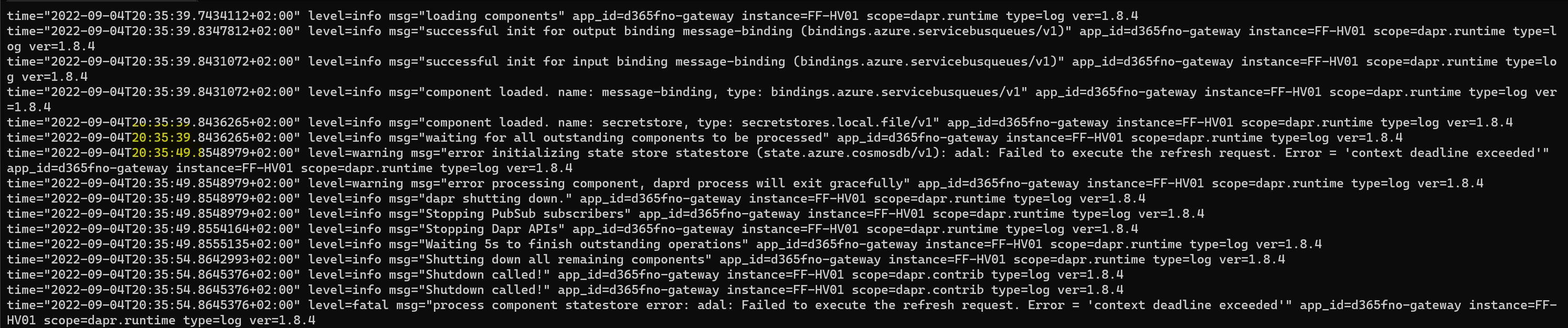 CosmosDb does not respect initTimeout · Issue #2052 · dapr/components ... CosmosDb does not respect initTimeout · Issue #2052 · dapr/components ...