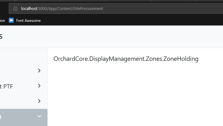 Issues with last changes 2 days ago (ZoneHolding) · Issue #2874 · OrchardCMS/OrchardCore · GitHub