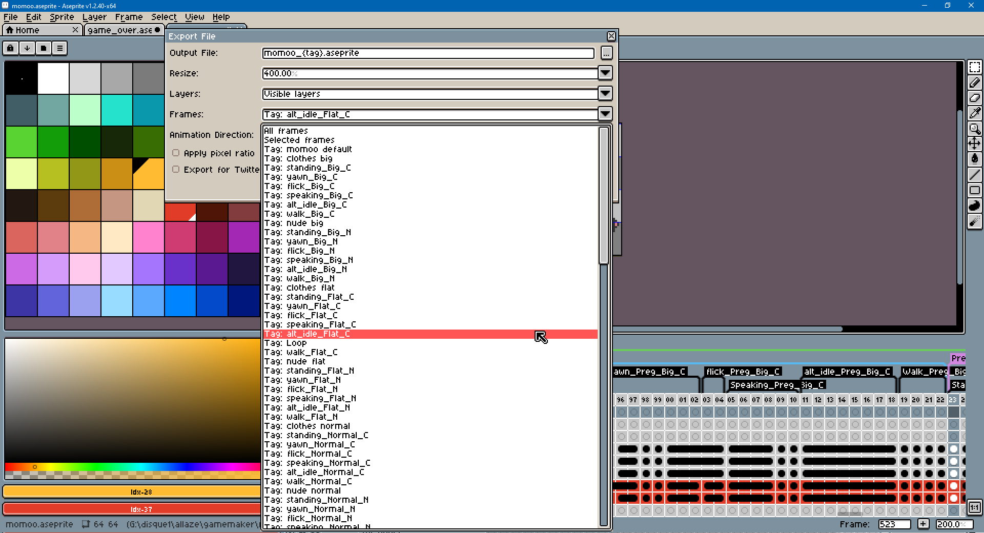 quality of life for tag system [feature request] · Issue #4121 · aseprite/aseprite · GitHub