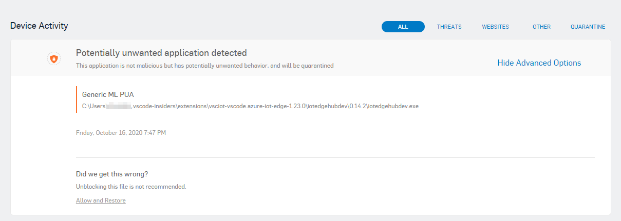 Threat detected: Trojan:Win32/Zpevdo.A in iotedgehubdev.exe · Issue #274 · Azure/iotedgehubdev ...