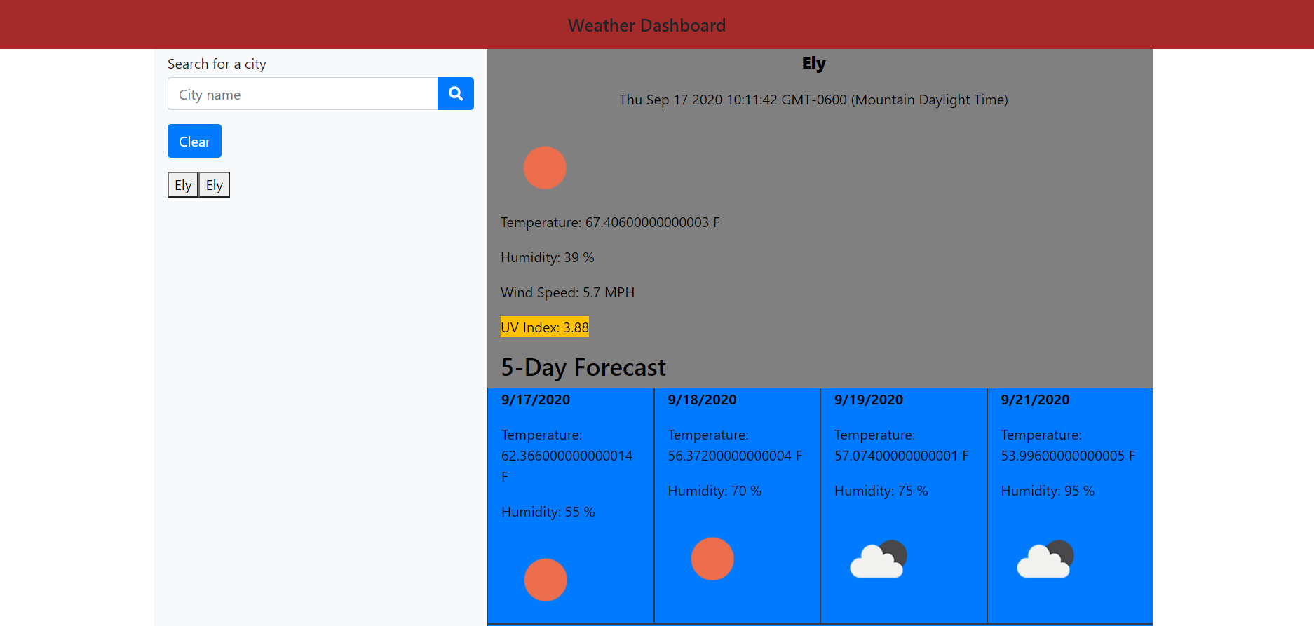 GitHub - Nggerber/weather-dashboard