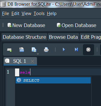 Include an space after autocomplete SQL Code · Issue #2824 · sqlitebrowser/sqlitebrowser · GitHub