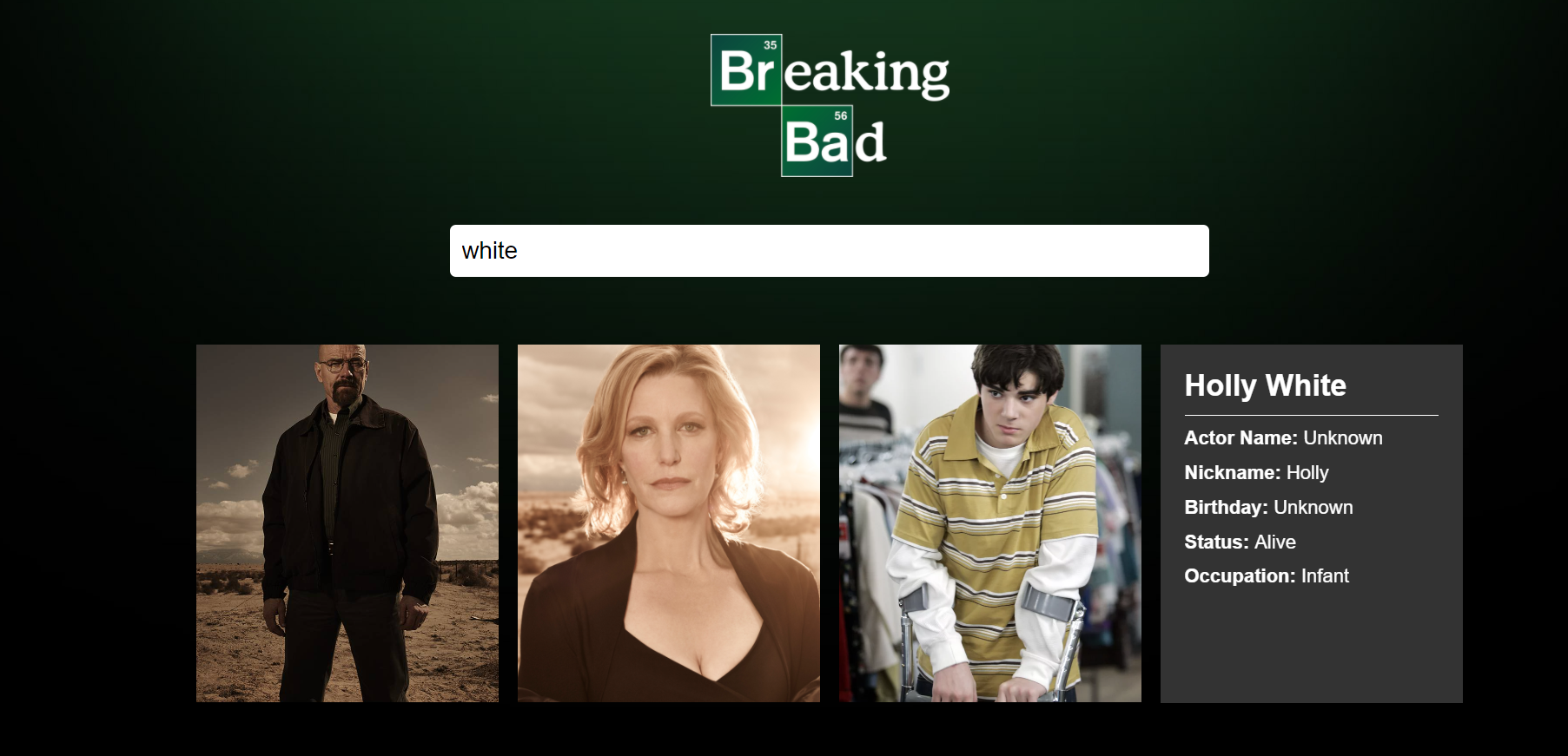 GitHub - shraddhashreedhar/BreakingBadReactProject