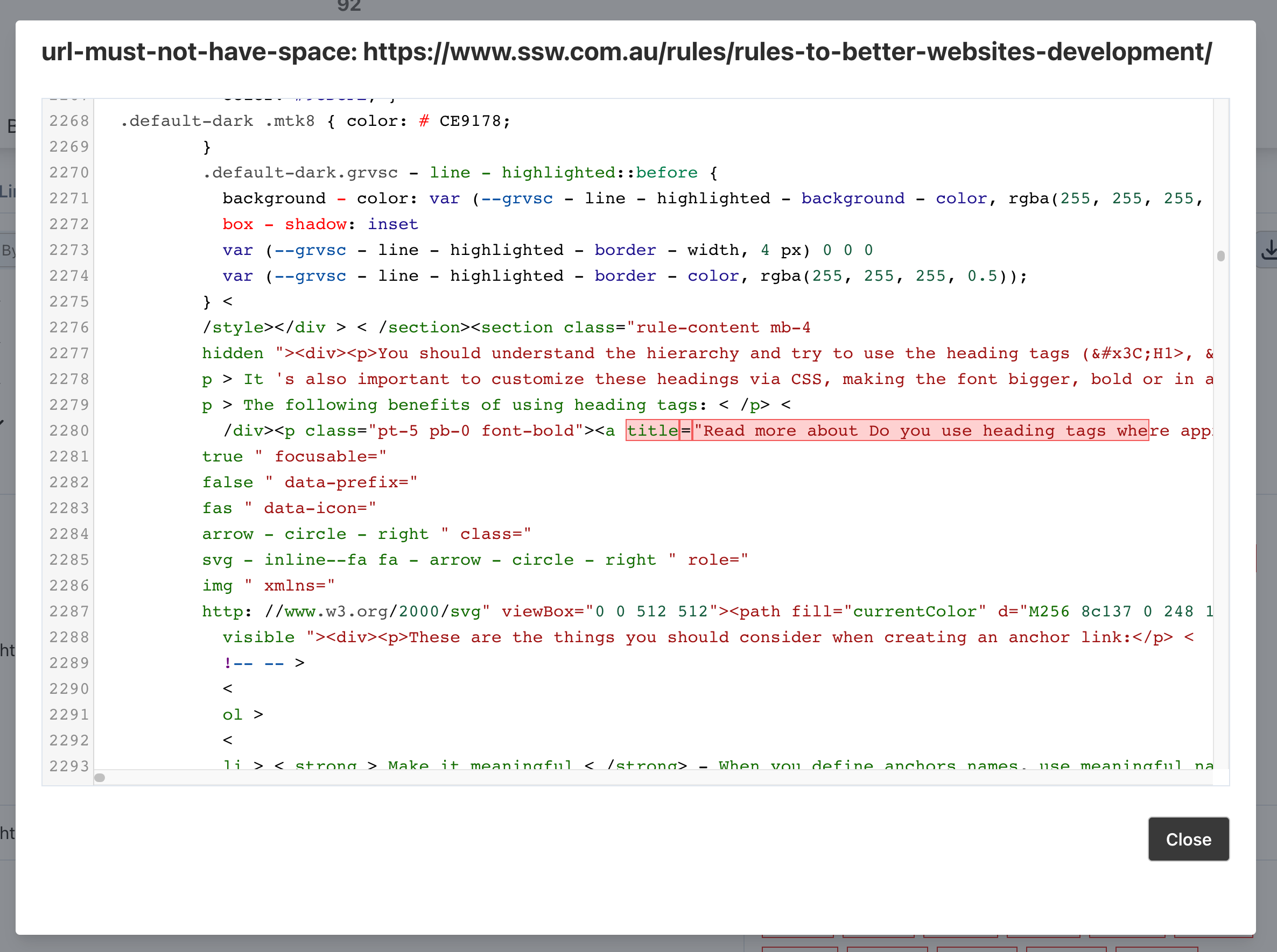 ♻️ Add formatting when preview HTML outputs · Issue #518 · SSWConsulting/SSW.CodeAuditor · GitHub