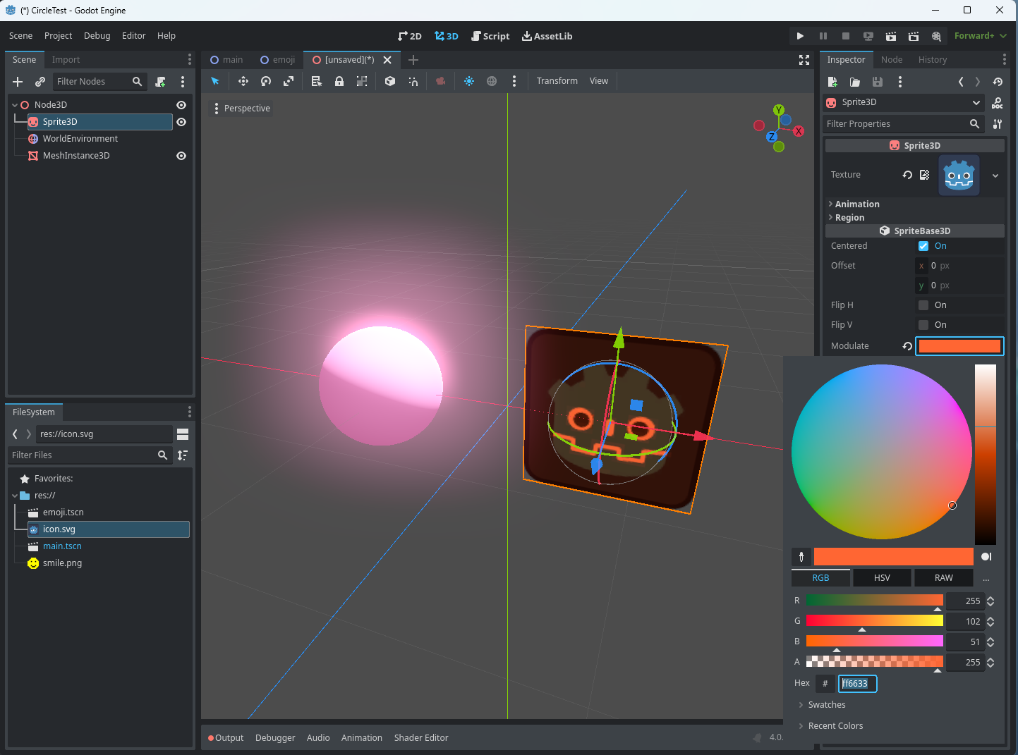 Sprite3D Modulate won't respect raw color values over 1 · Issue #75083 · godotengine/godot · GitHub