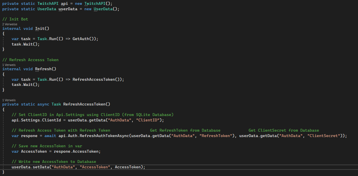 Refresh Token · Issue #1069 · TwitchLib/TwitchLib · GitHub