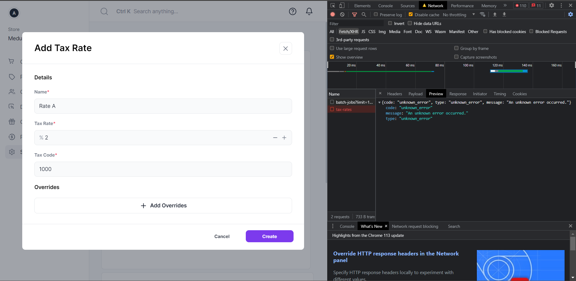 Error When Adding A New Tax Rate · Issue 4186 · Medusajsmedusa · Github 9122