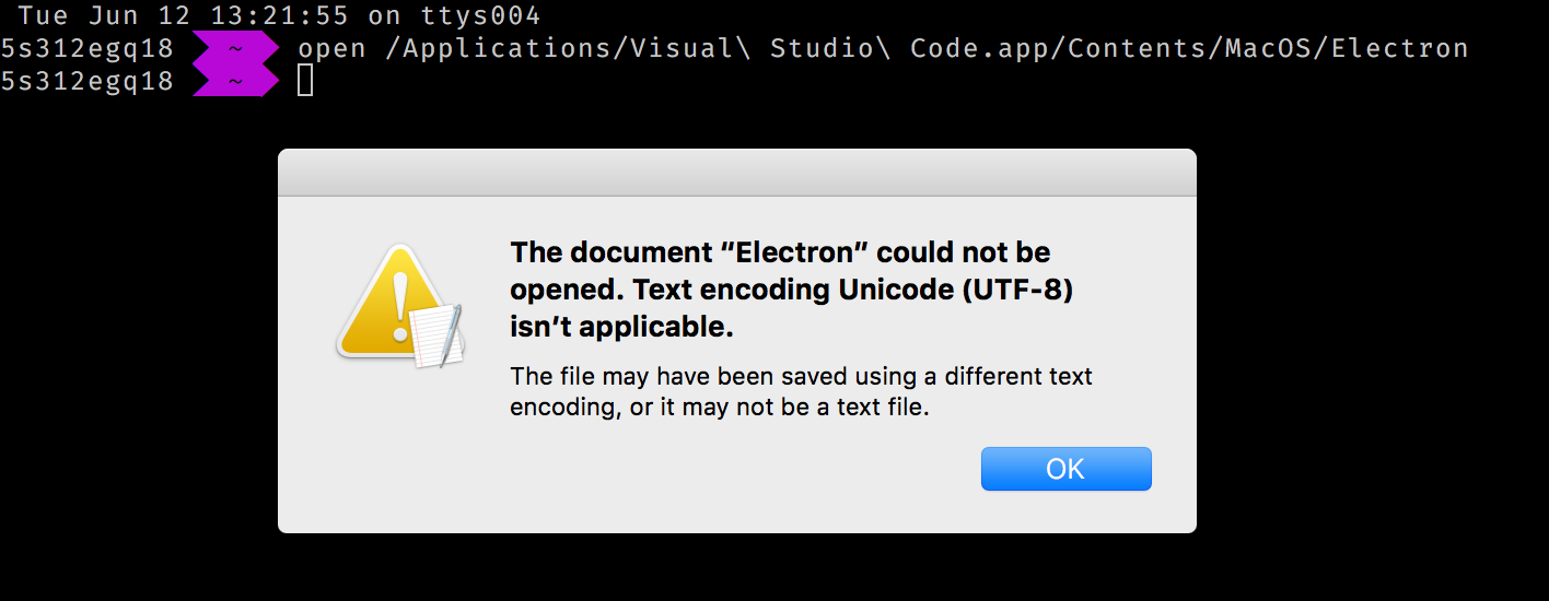 The application “Visual Studio Code.app” can’t be opened. · Issue ...