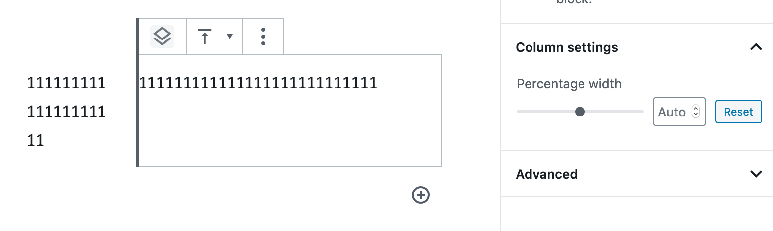 Column percentage widths no longer recalculate to equal 100% when changing a columns width ...