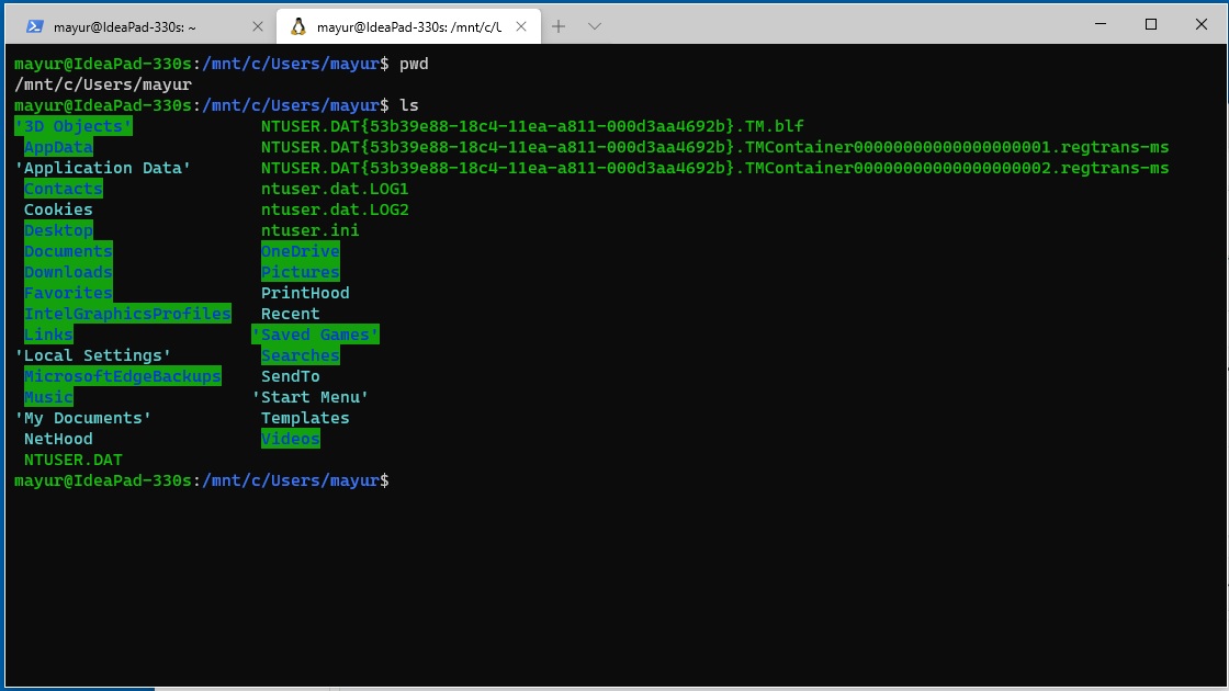 Terminal Wsl Starting Directory at Clifton Curran blog