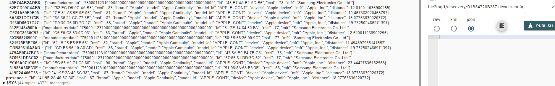 Apple device filter not working? · Issue #126 · theengs/gateway · GitHub