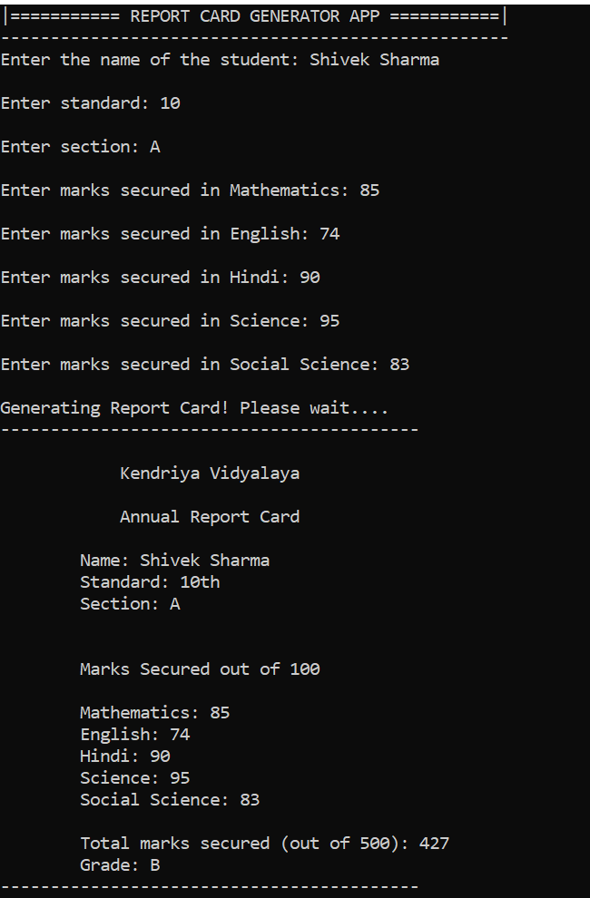 GitHub - Shivek-Sharma/report-card-generator: A report card generator ...