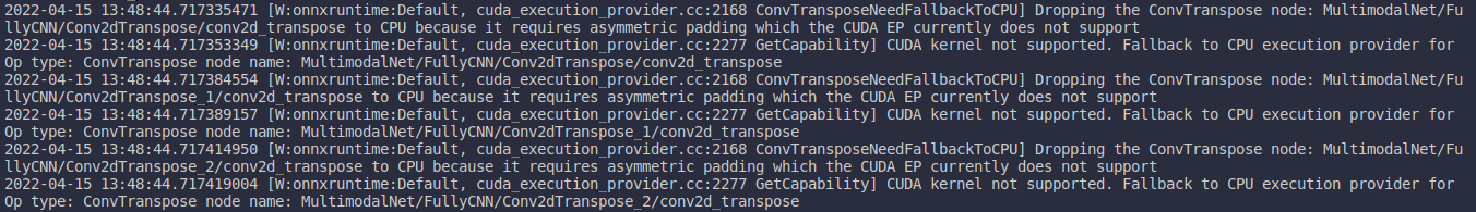 Conv2d_transpose requires asymmetric padding which the CUDA EP ... Conv2d_transpose requires asymmetric padding which the CUDA EP ...