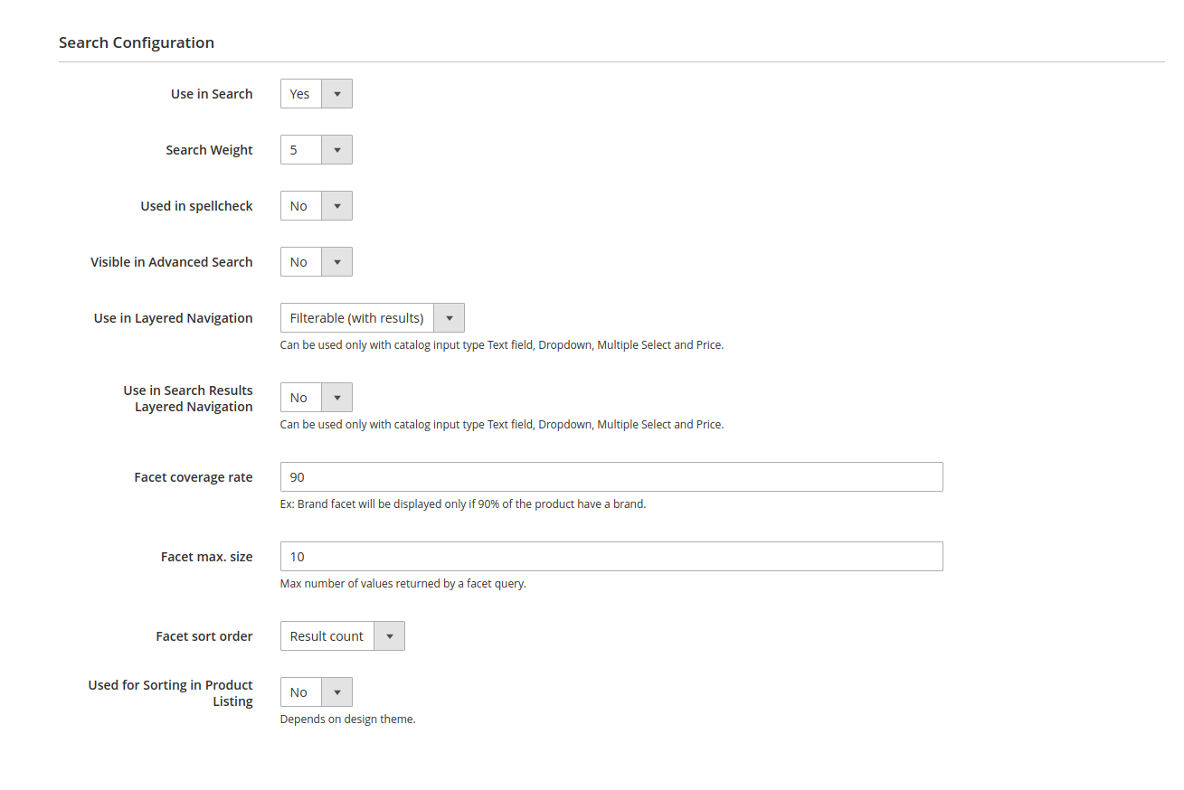 Attribute settings causes Elasticsearch to have an internal error an product listing is empty ...