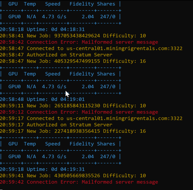 Cuckarood29V malformed server message · Issue #53 · develsoftware/GMinerRelease · GitHub