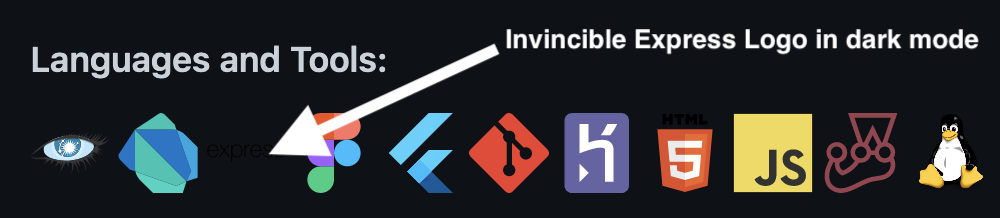 Express Js icon in dark mode · Issue #643 · rahuldkjain/github-profile ...