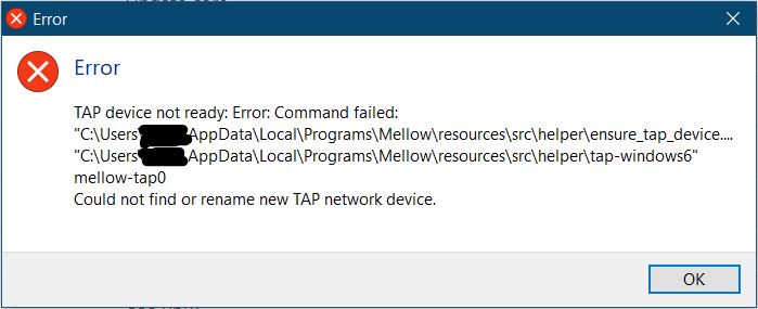 Error in TAP device #Solved · Issue #241 · mellow-io/mellow · GitHub