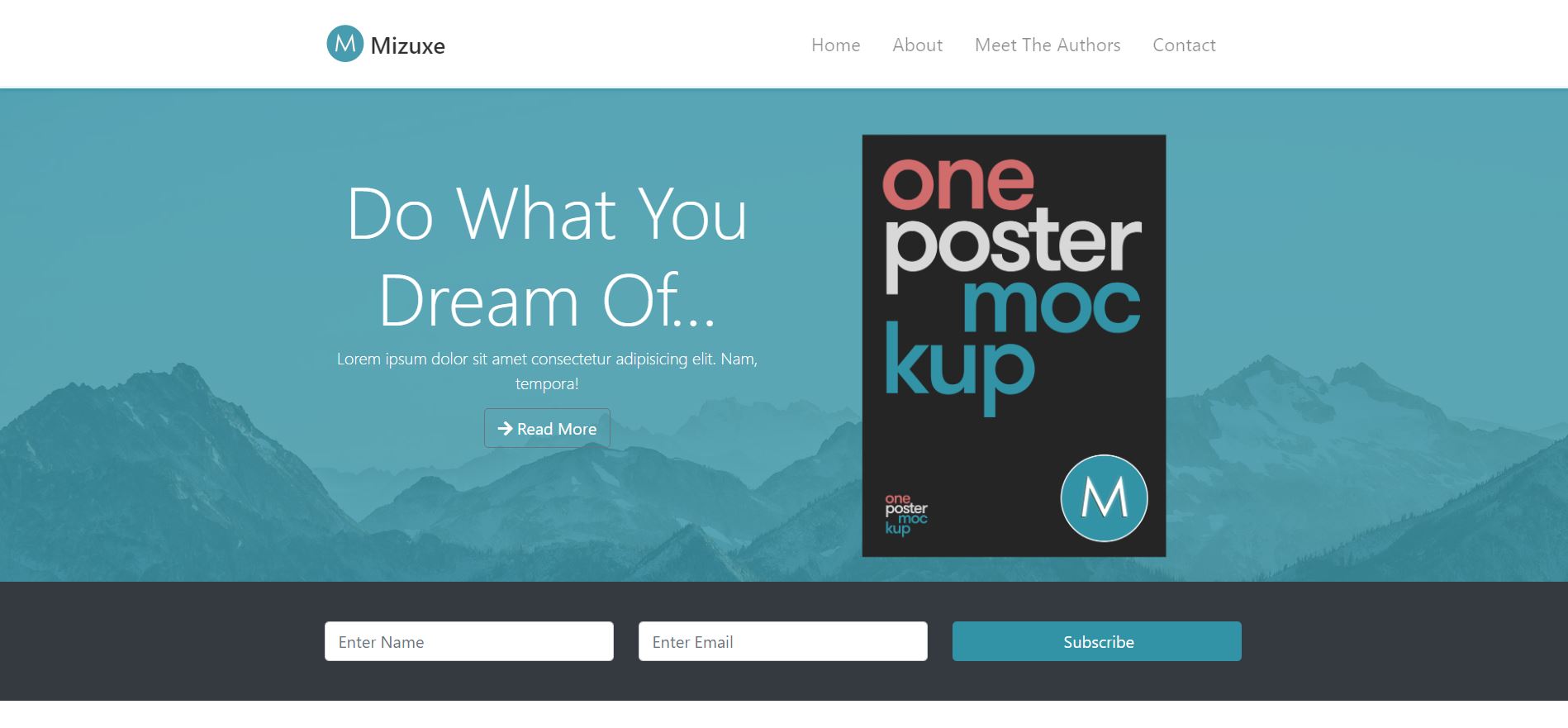 GitHub - MdEyaz/Mizuxe-Theme: A theme designed for promoting an imaginary book called MIZUXE ...