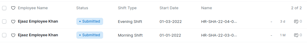 When multiple shifts are assigned to an employee, shift is empty in ...