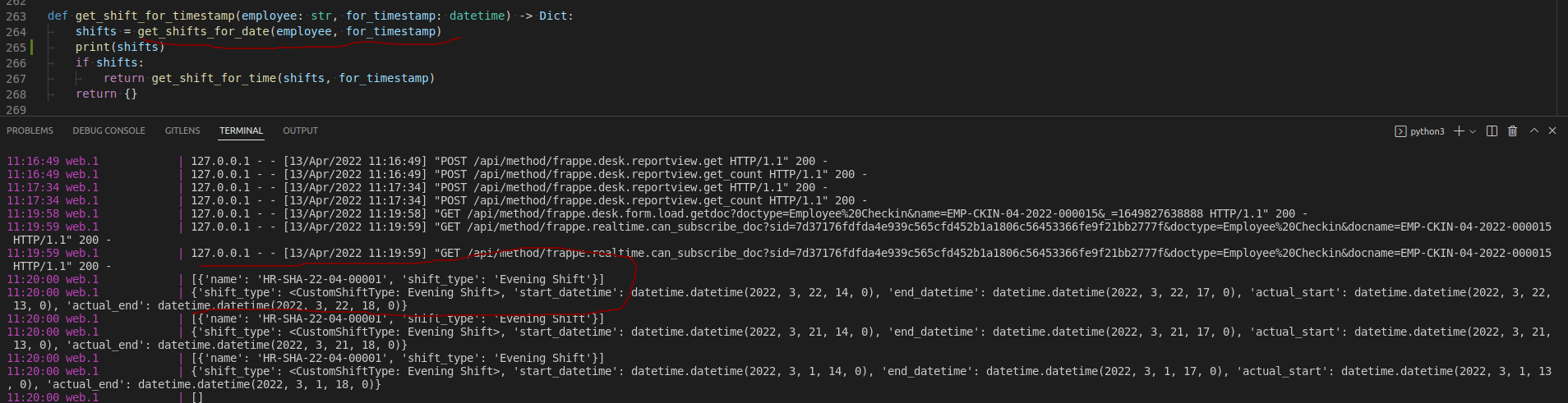 When multiple shifts are assigned to an employee, shift is empty in ...