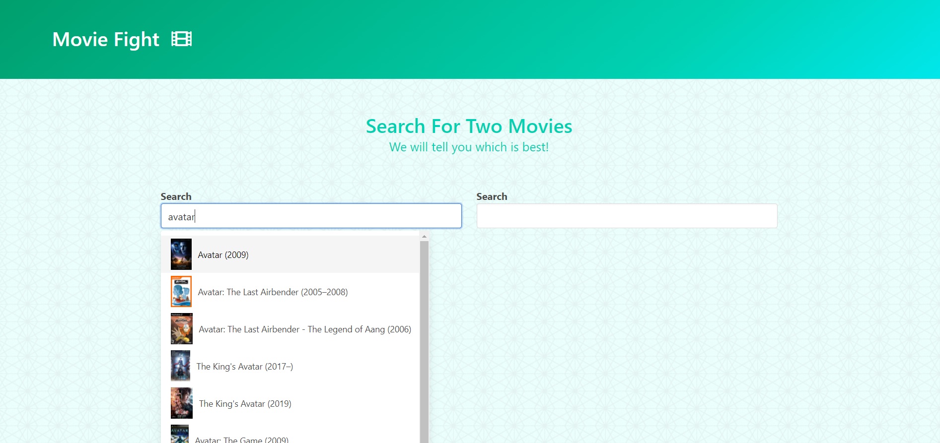 GitHub - maja-wright/movie-fight: Search and compare two movies!