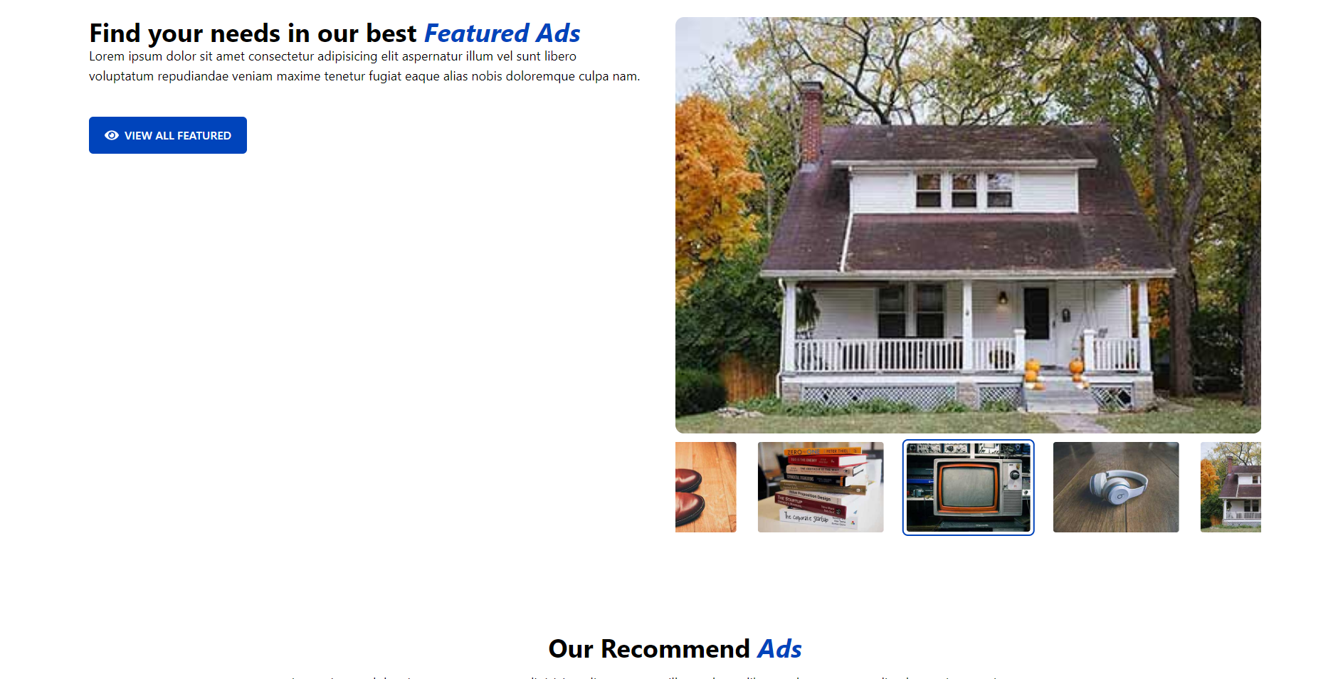 Improve responsiveness in the section "Find your needs in our best Featured Ads" · Issue #71 ...