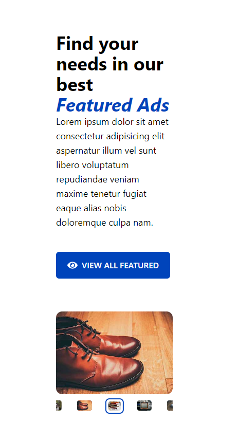 Improve responsiveness in the section "Find your needs in our best Featured Ads" · Issue #71 ...